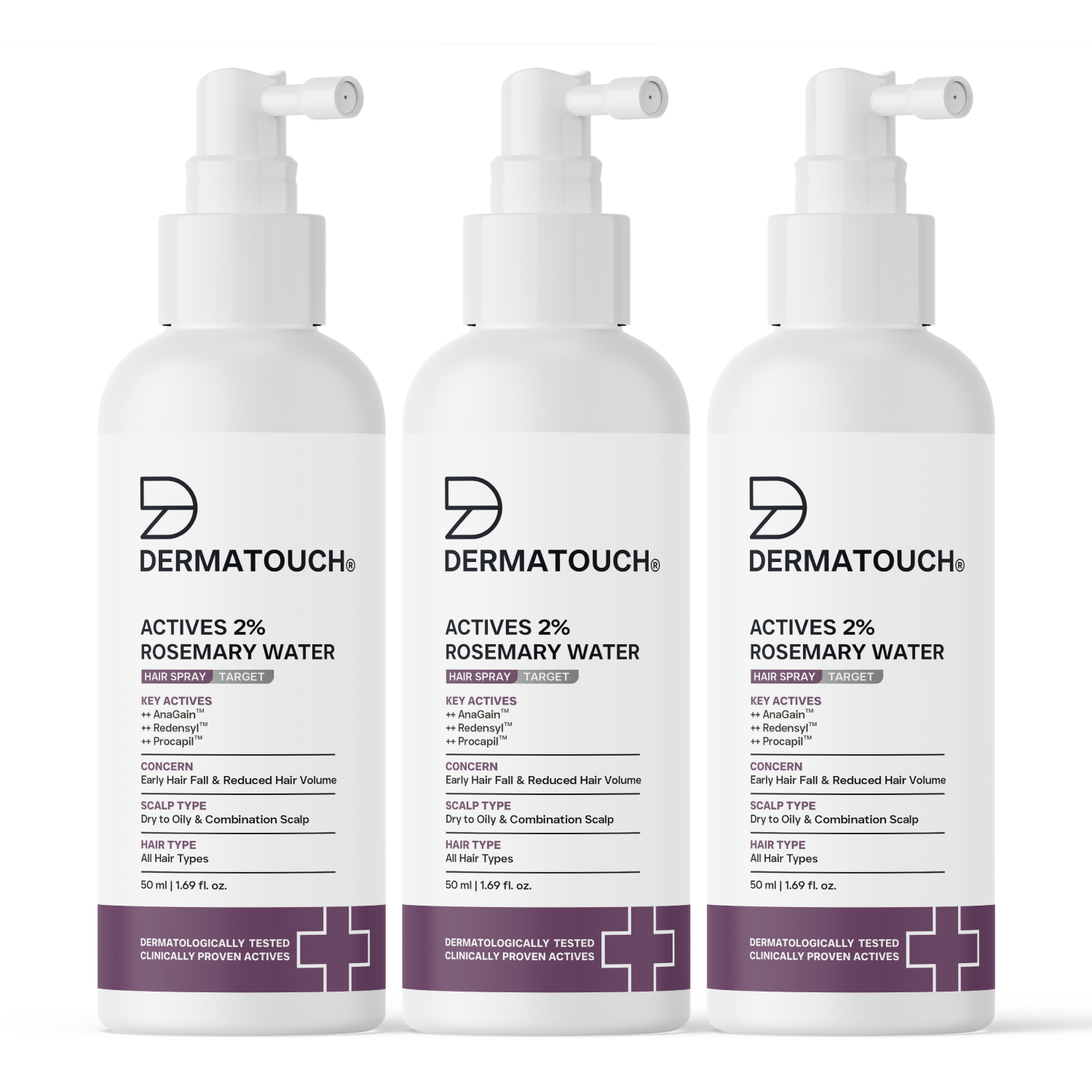 Dermatouch Actives 2% Rosemary Water Spray for Hair Growth – DERMATOUCH