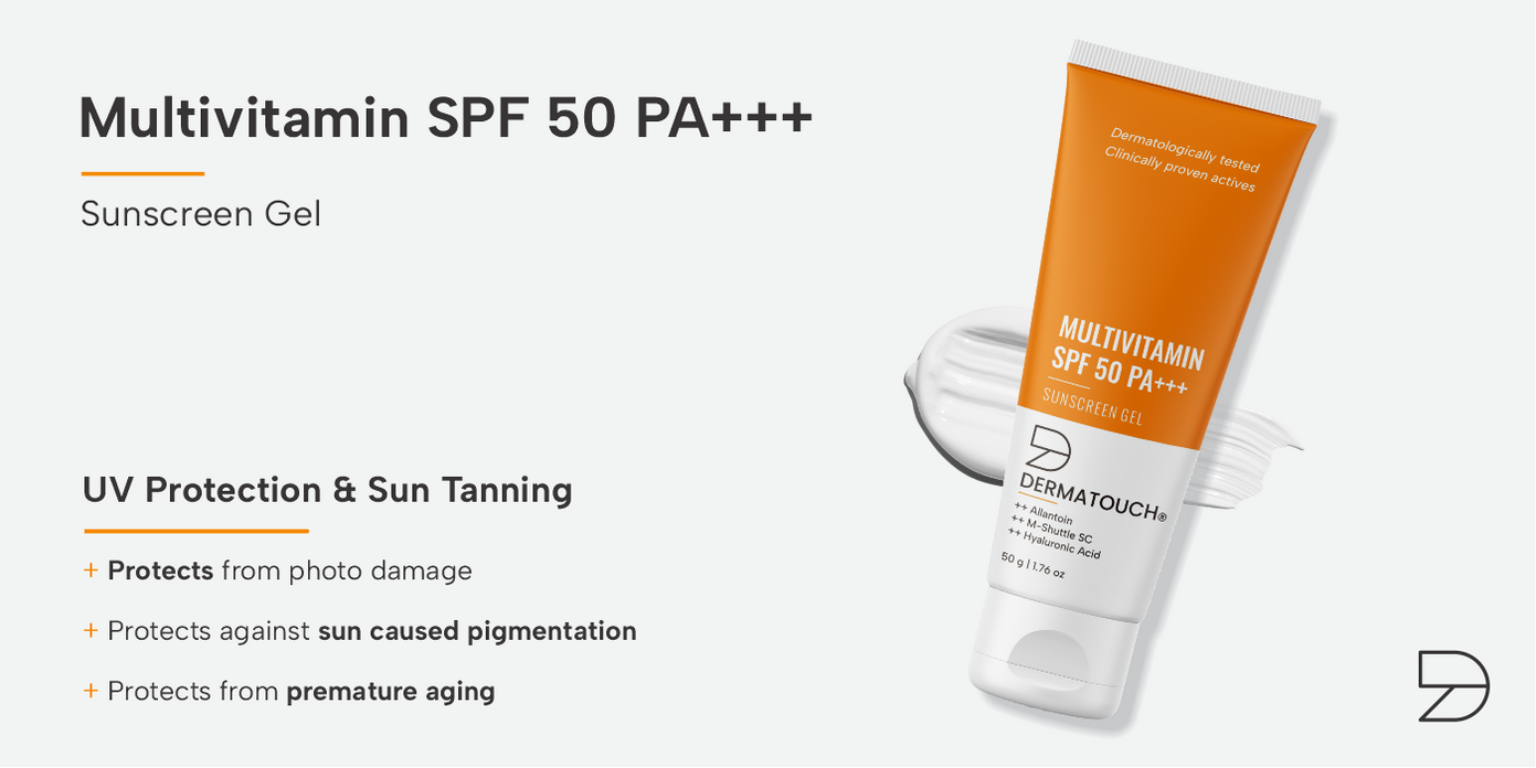 Buy Multivitamin sunscreen gel SPF 50 PA+++ | 8 Week Pack - Dermatouch