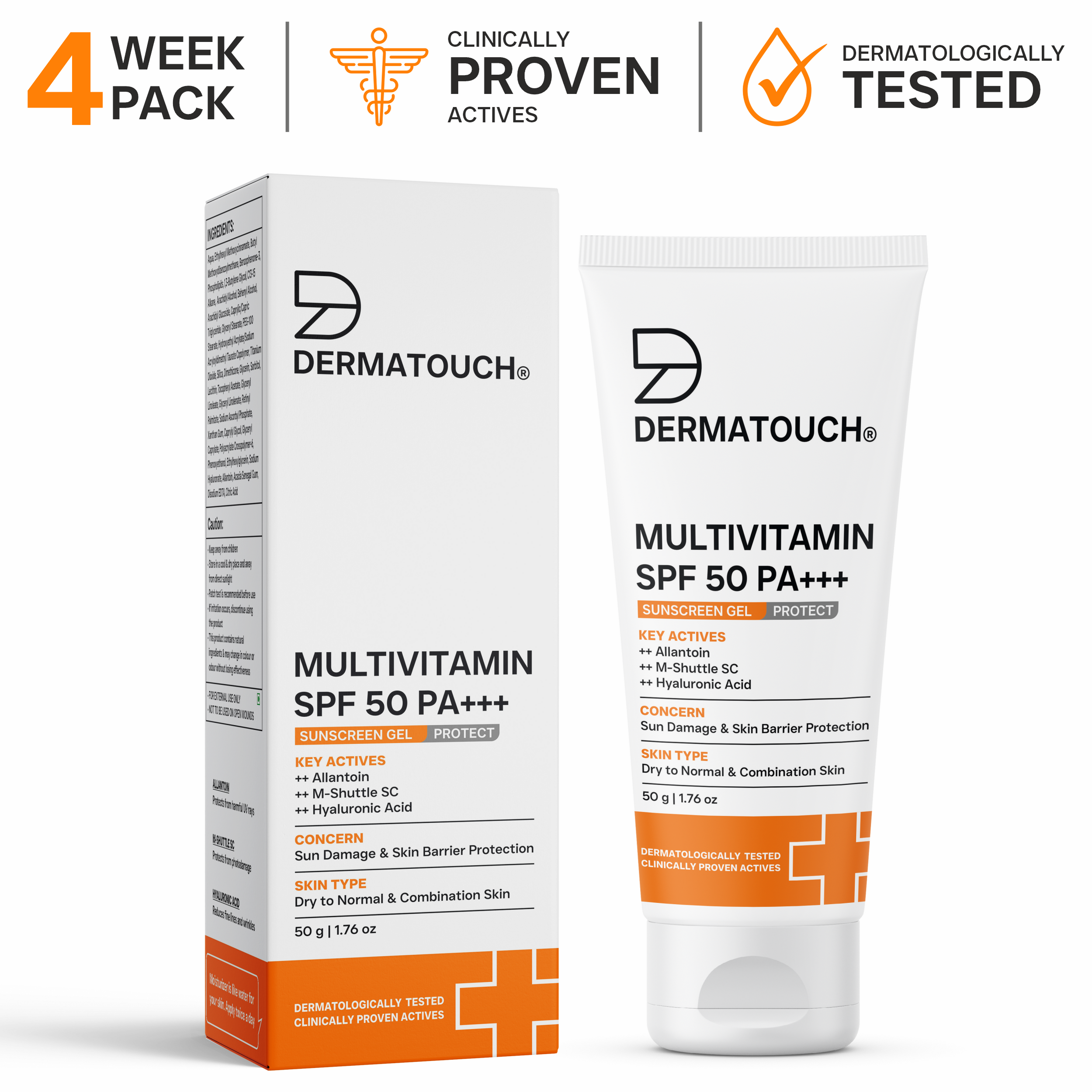 home multivitamin spf 50 pa sunscreen gel